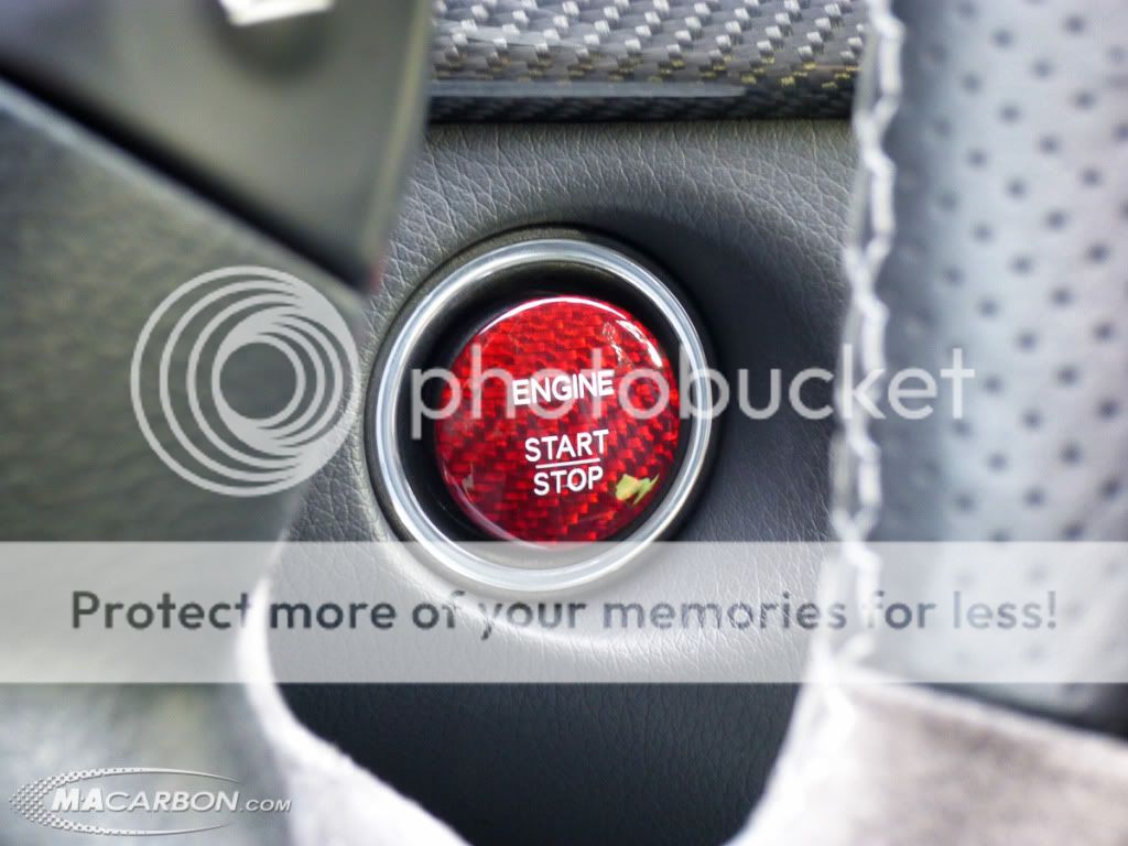 Red Carbon Mercedes Start Button by MAcarbon | Luxury4Play.com